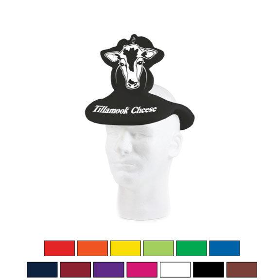 Custom Imprinted Foam Cow Shaped Visor