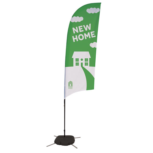 Custom Printed 9' Streamline Razor Sail Sign Flag Kit Single-Sided with ...