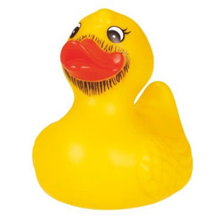 Bearded Rubber Ducky with Logo