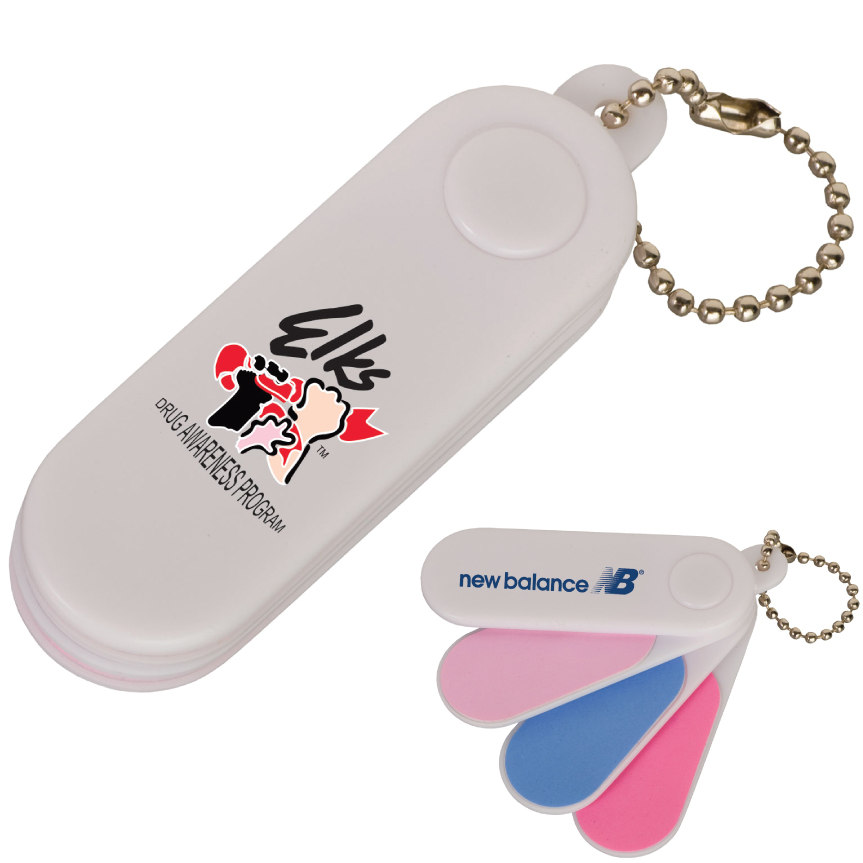 Promotional Foldable Nail File Key Tag