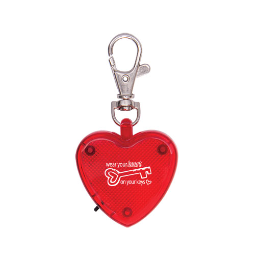 Heart Strobe Light Clip with Logo