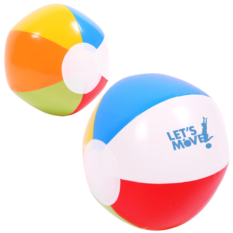 Imprinted 6" Multi Colored Beach ball
