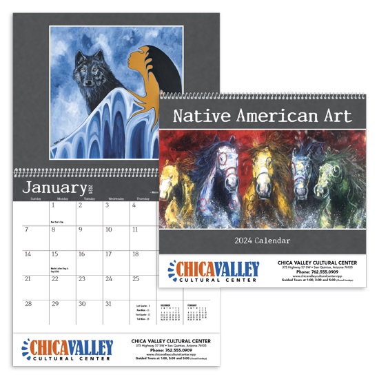 Promotional Native American Art Wall Calendar
