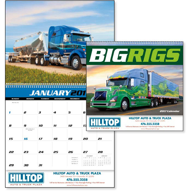 Big Rigs Wall Calendarwith Logo