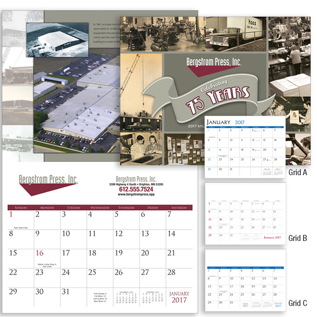 Small Quantity Custom - Stapled Calendarwith Logo