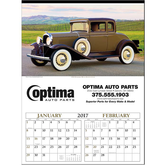 Antique Cars Calendarwith Logo