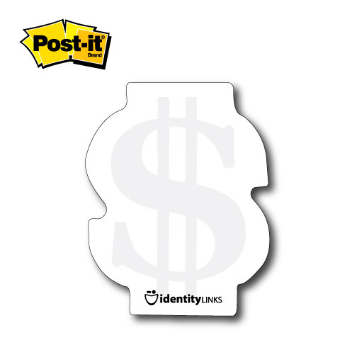 Custom Printed Dollar Sign Shaped Post It Notes