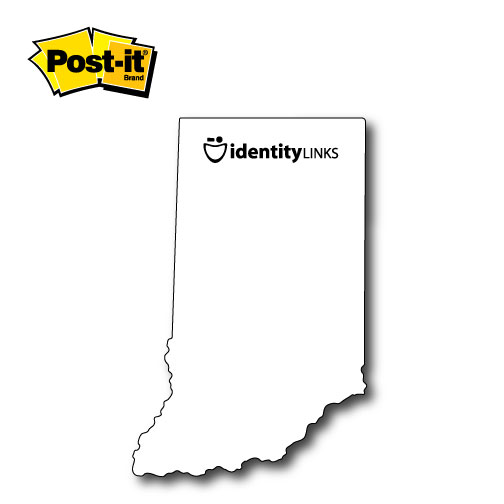 Custom Printed Indiana Shaped Post It Notes