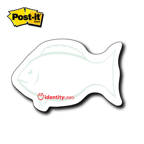 Imprinted Fish Shaped Post It Notes