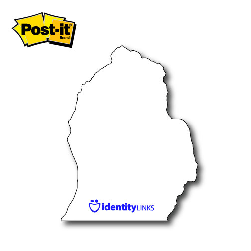 Custom Printed Michigan Shaped Post It Notes