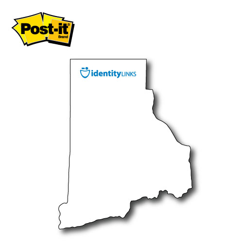 Custom Printed Rhode Island Shaped Post It Notes | Identity Links