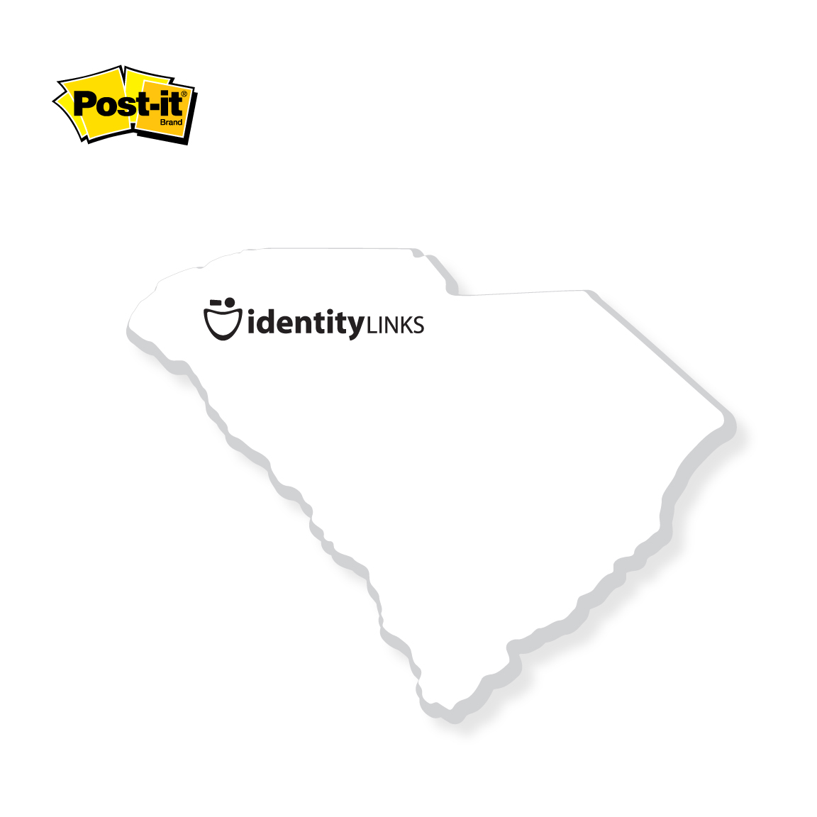 Custom Printed South Carolina Shaped Post It Notes | Identity Links