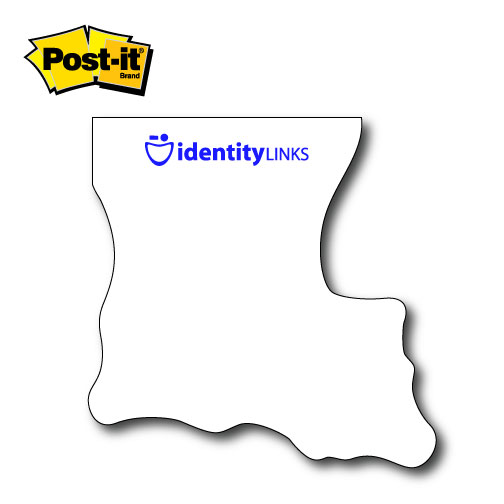 Custom Printed Louisiana Shaped Post It Notes