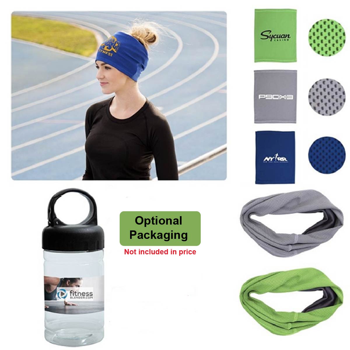 Promotional Logo Deluxe Cooling Buff Towel