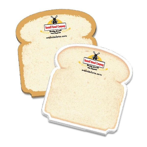 Custom Imprinted 25 Sheets Bread Slice Sticky Note (4x4.25)