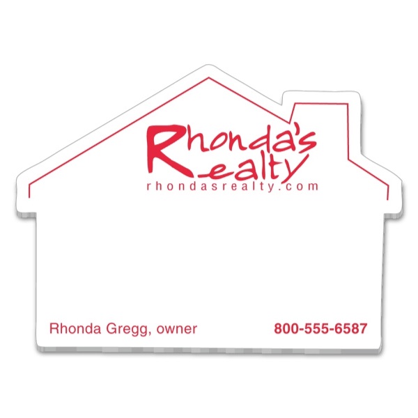 Custom Imprinted 25 Sheet House Shaped Sticky Notes (3.7x2.7)