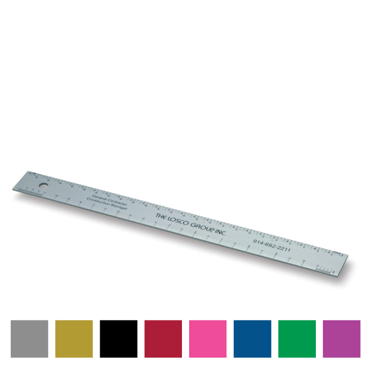 Custom Printed 12 inch Alumicolor Architect Straight Edge Scale Ruler
