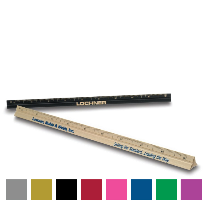 Custom Printed 6 inch Alumicolor Engineer Triangular Pocket Scale