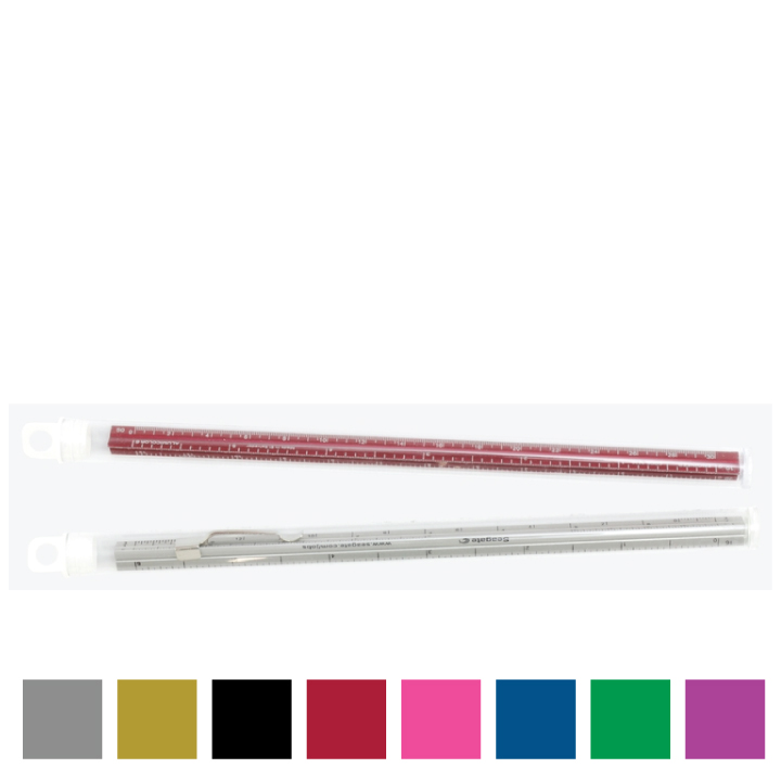 Custom Printed 6 inch Alumicolor Engineer Pocket Scale with Clip