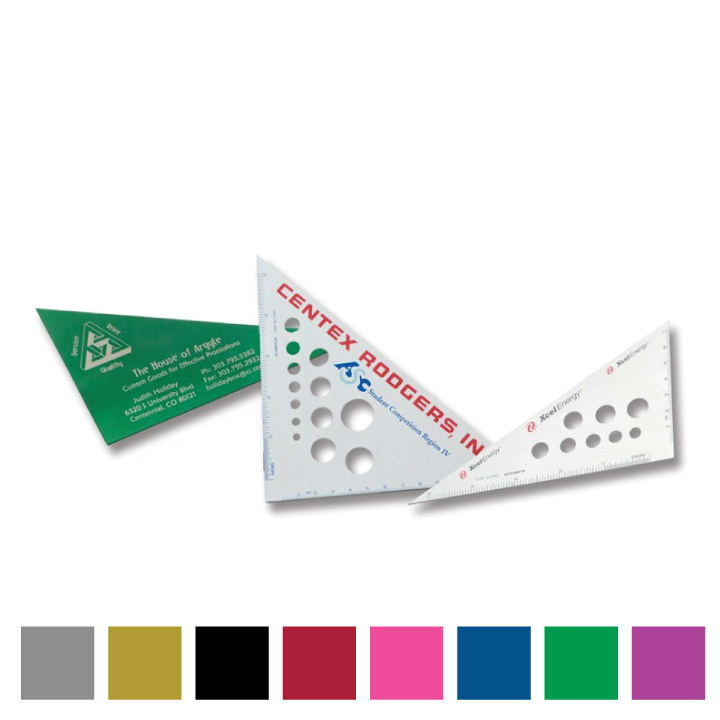 Custom Printed 12 inch 30/60/90 Calibrated Drafting Aluminum Triangle
