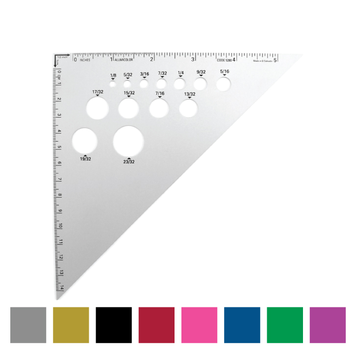 Custom Printed 6 inch 45/90 Calibrated Drafting Aluminum Triangle