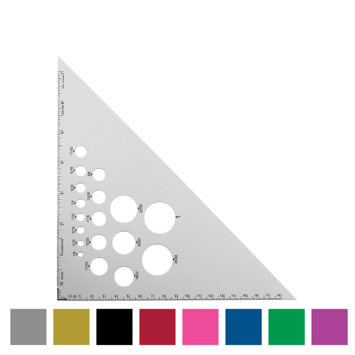 Custom Printed 8 inch 45/90 Calibrated Drafting Aluminum Triangle