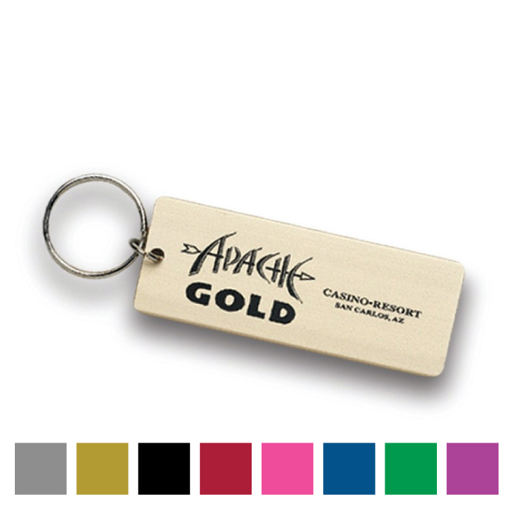 Custom Printed Alumicolor Large Rectangular Key Tag