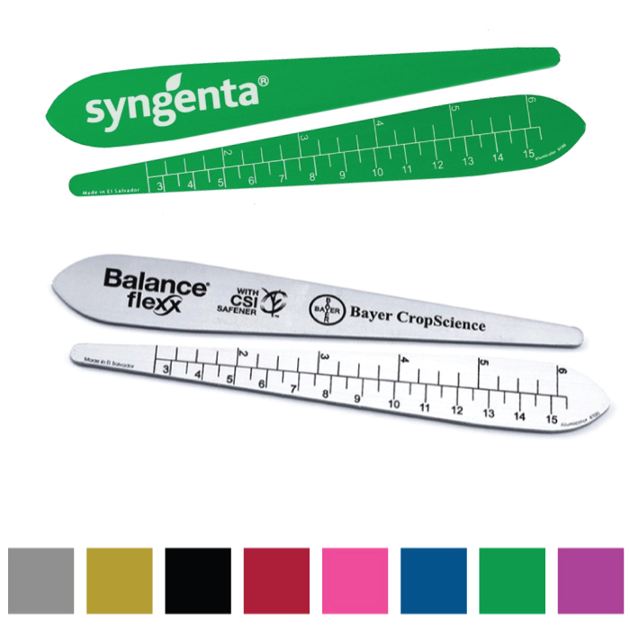 Custom Imprinted 6 inch Alumicolor Seed Measurement Tool