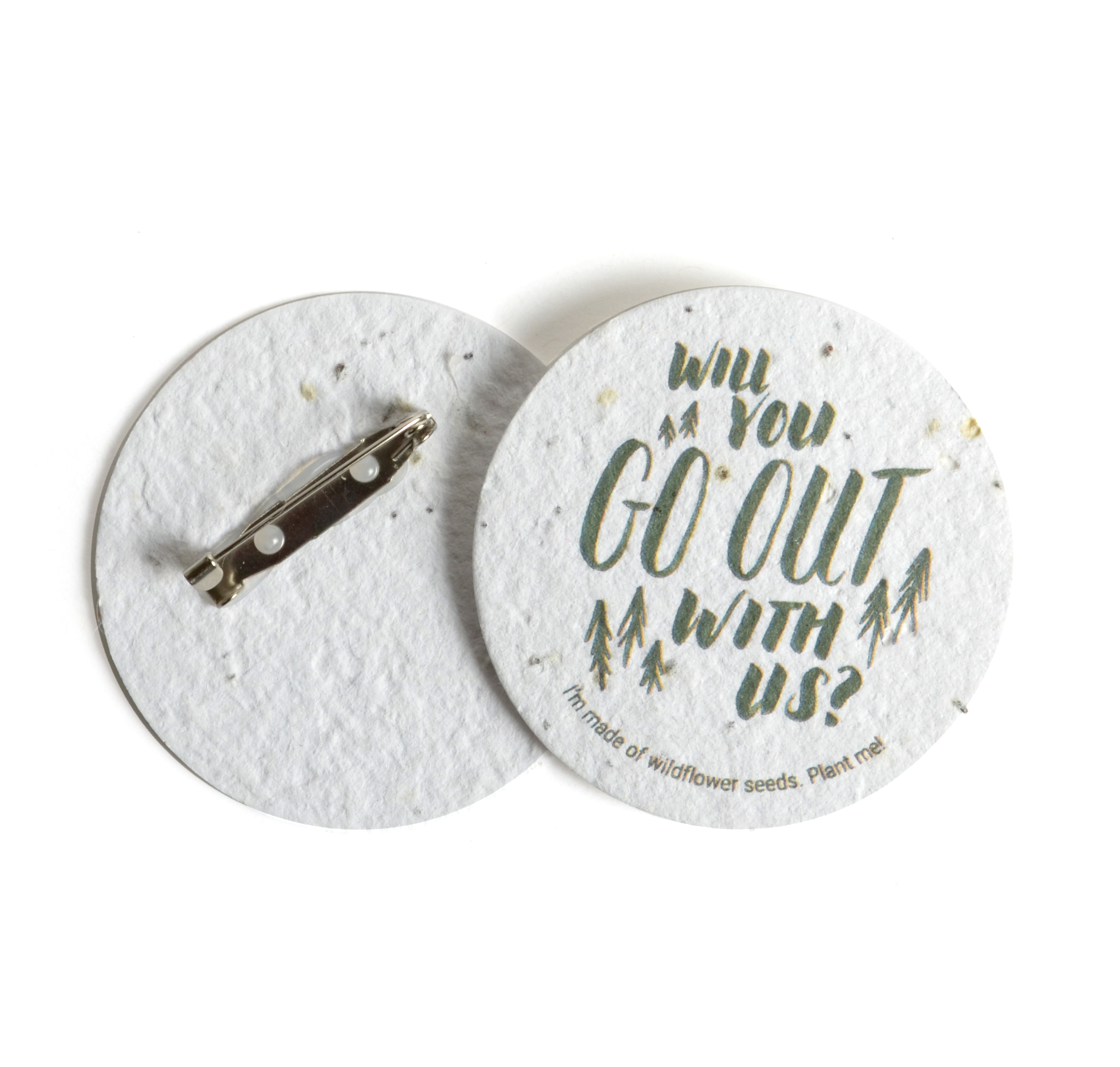 Custom Imprinted Seed Paper Pins