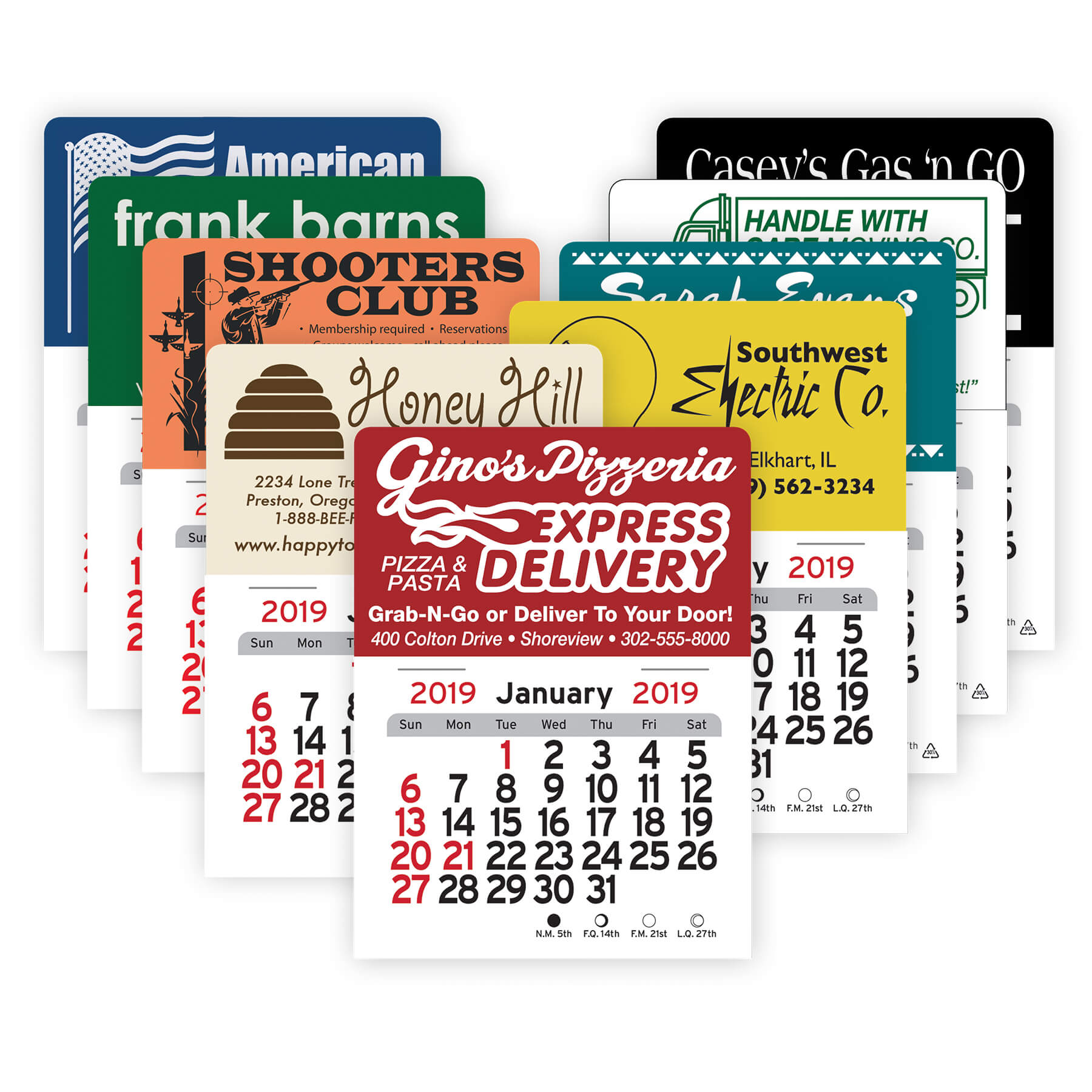 Promotional Rectangle Self-Adhesive Calendar