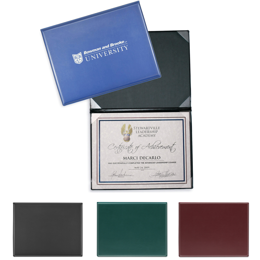 Custom Printed Luxe Padded Certificate/Diploma Holder