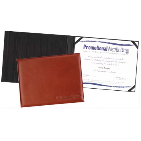 Custom Printed Top Grain Cowhide Presentation Folder