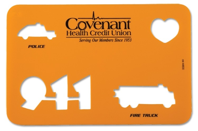 Custom Printed 911 Shaped Stencil