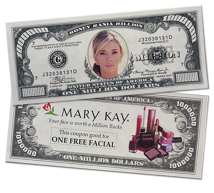 Promotional Full Color Million Dollar Funny Money Bill