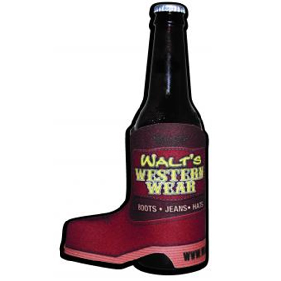 Custom Imprinted Cowboy Boot Shaped Sublimated Koozie