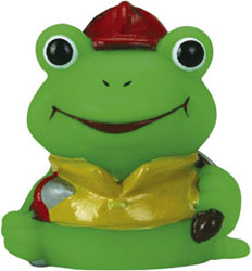 Promotional Mini Fireman Rubber Frog