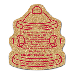 Promotional King Size Cork Fire Hydrant Coaster