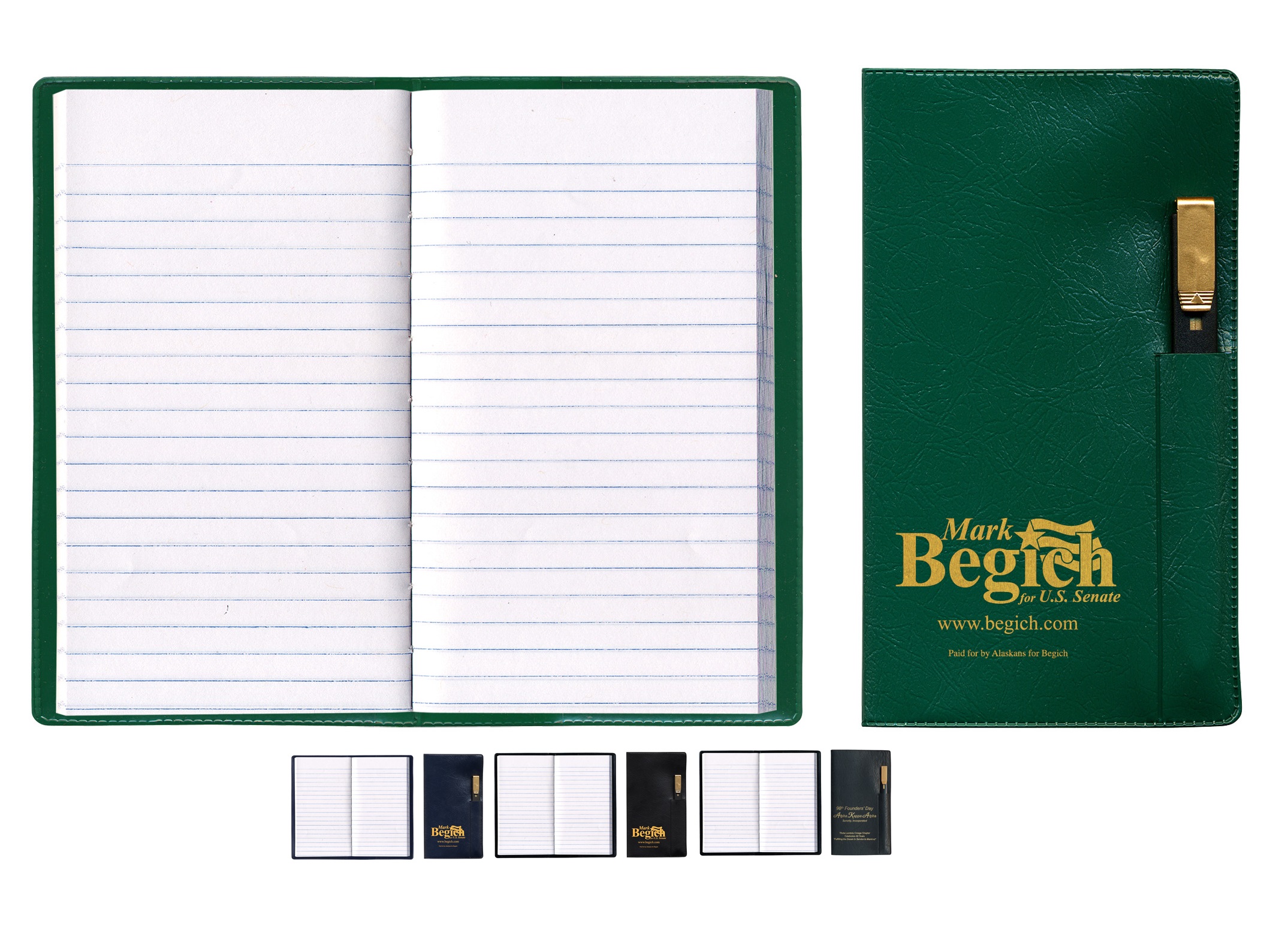 Custom Printed Pocket Sized Tally Book with Black Pen