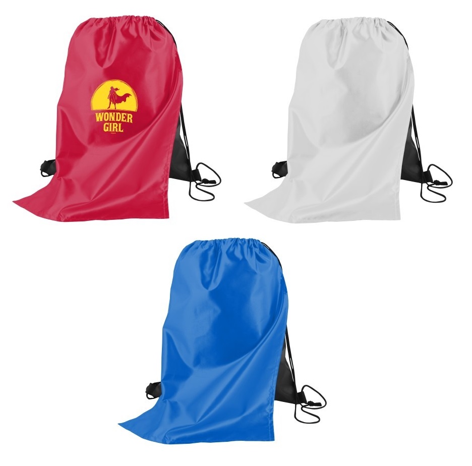 Customized Super Hero Cape Drawstring Bag