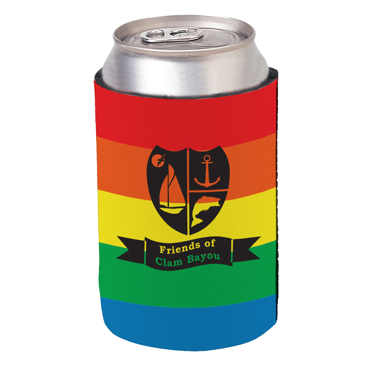 Custom Imprinted Rainbow Can Koozie