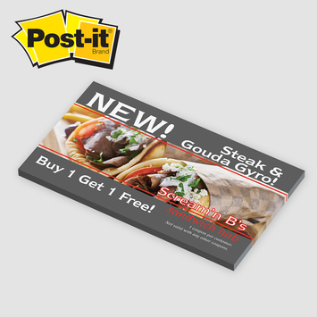 Custom Printed 3 x 5 Full Color 25 Sheet Post-it Notes
