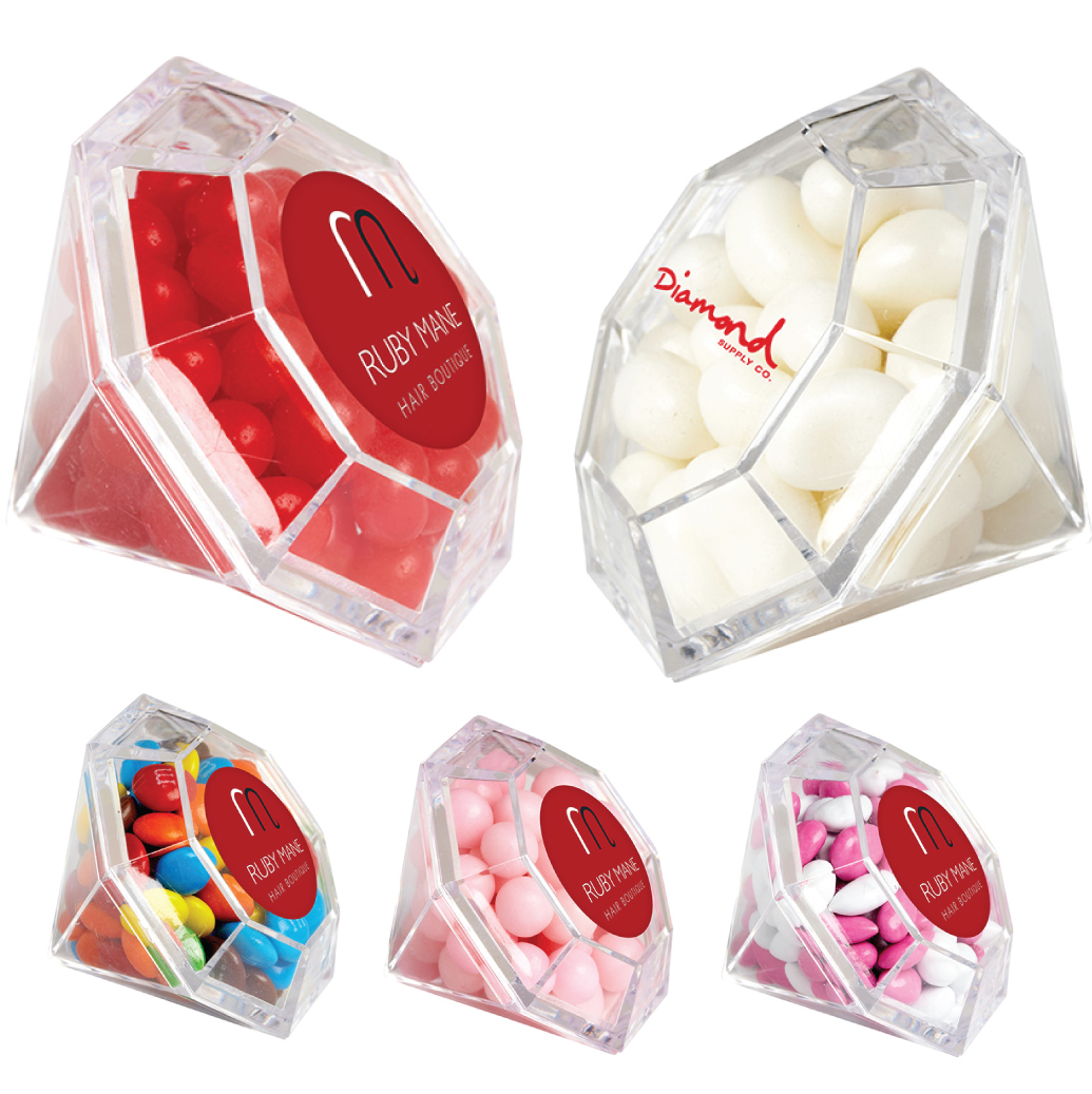 Promotional Mini Diamond Shape Candy Container
