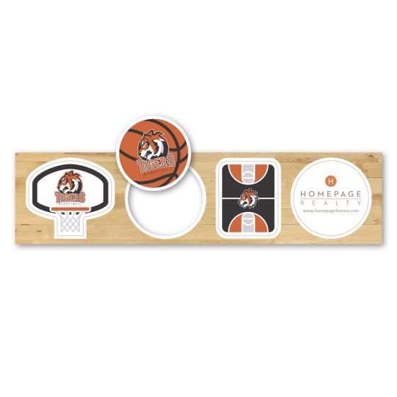 Custom Printed 4-in-1 Basketball Magnet Set