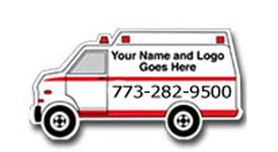 Ambulance Shape Phone Stickerwith Logo