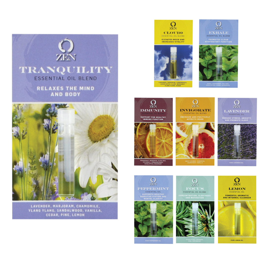 Custom Printed Essential Oil 3 mL Sample Vial & Card