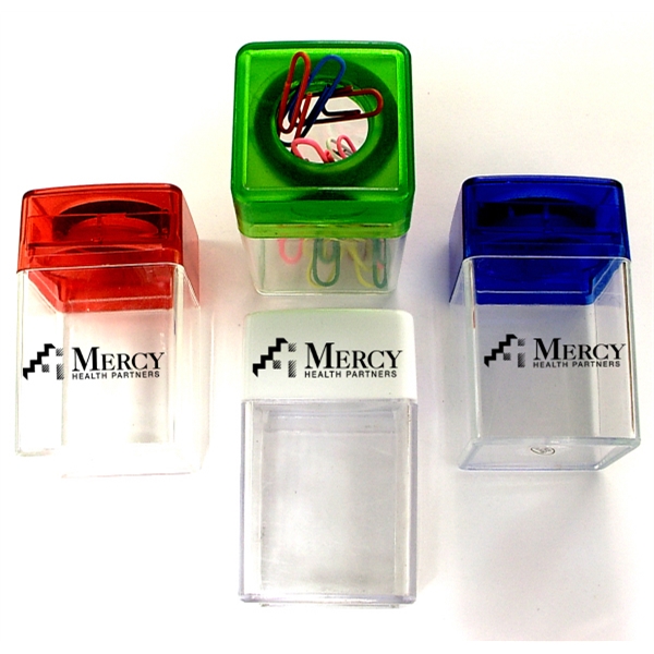 Custom Printed Translucent Paper Clip Dispenser