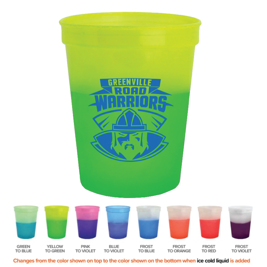 Custom Imprinted 16 oz Color Changing Stadium Cup