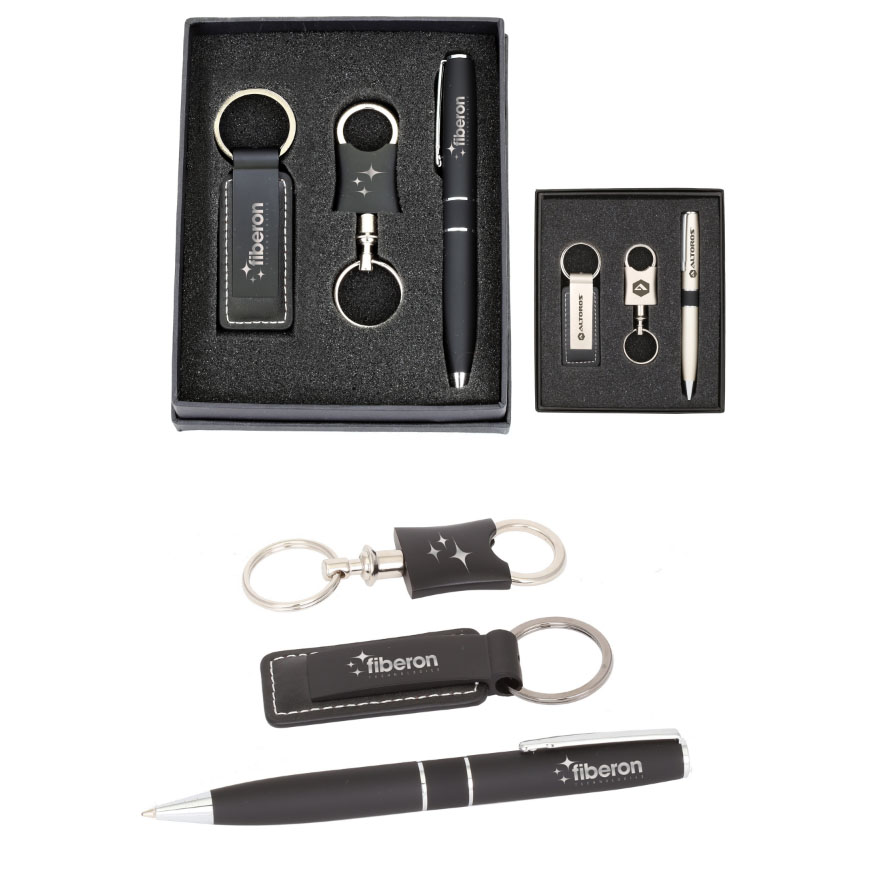 Custom Imprinted Keychain and Pen Set