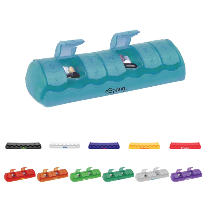 Promotional 7 Day Pill Reminder Box with Braille Markings