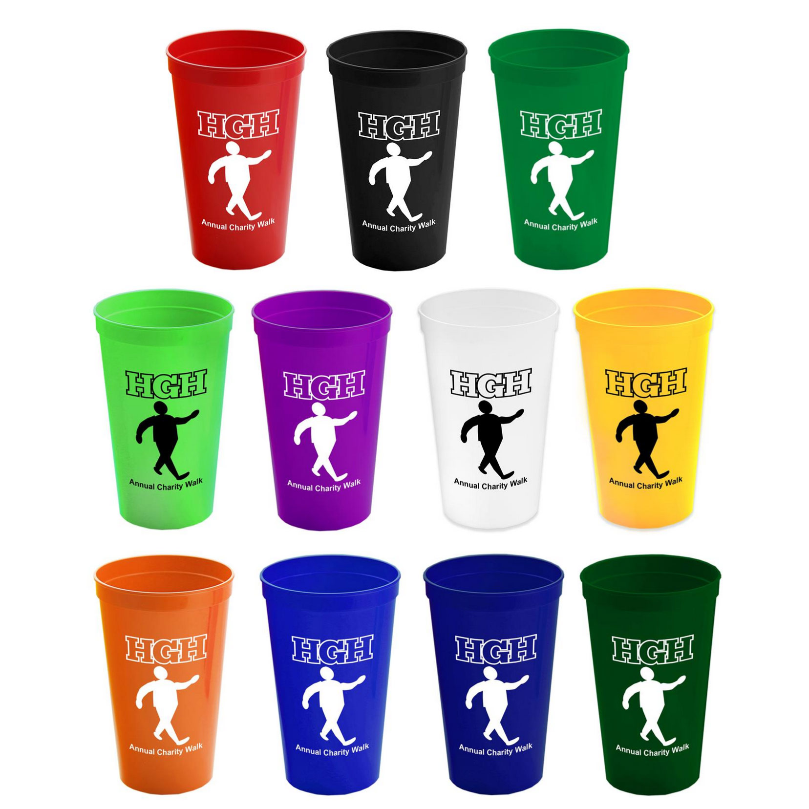 Logo 22 oz. Plastic Stadium Cup